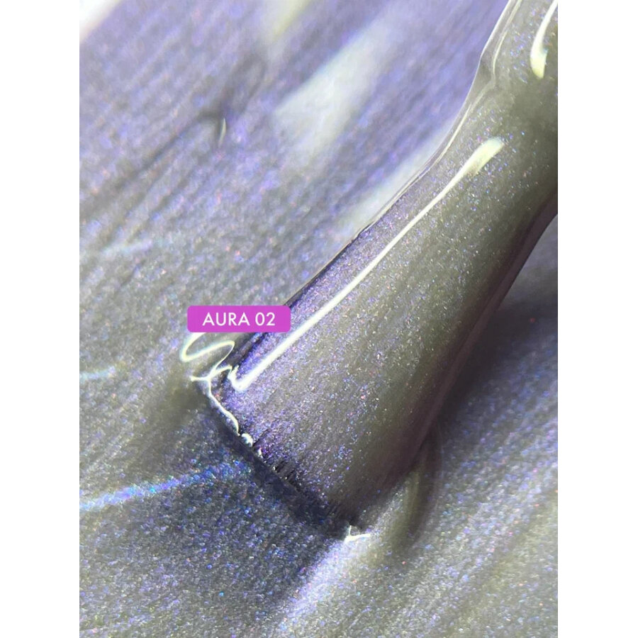 Lovely, Гель-лак с эффектом кошачьего глаза Aura 02, 7ml