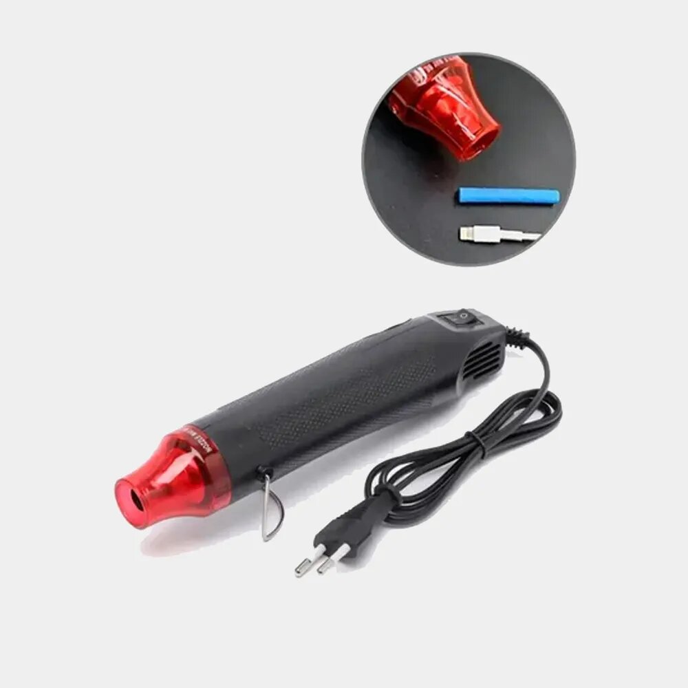 Портативный термофен 300Вт для пайки, термоусадки и ремонта, 250°C