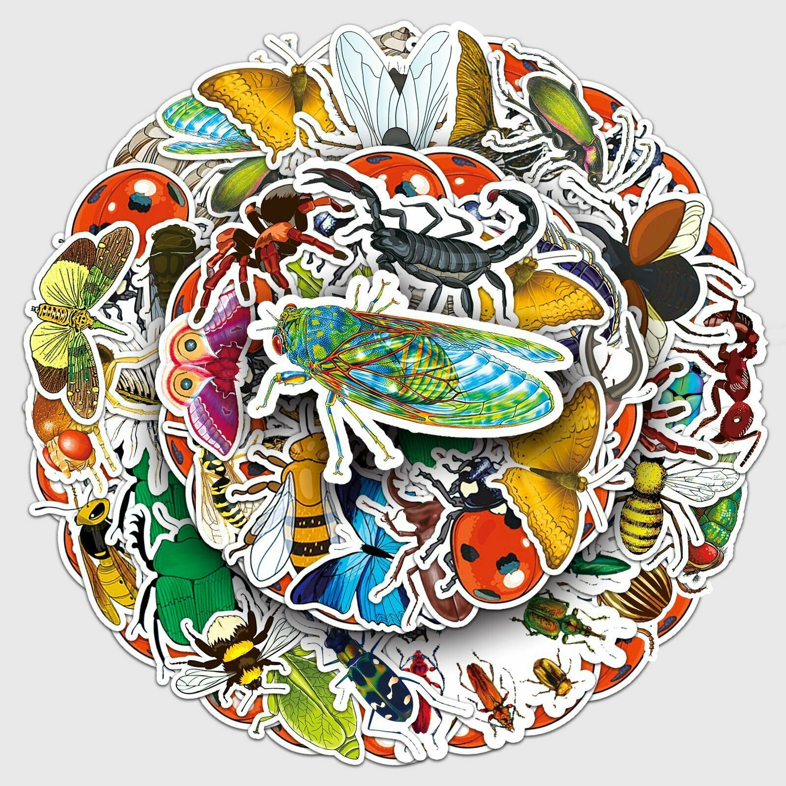 Наклейки "Веселые Насекомые" для творчества