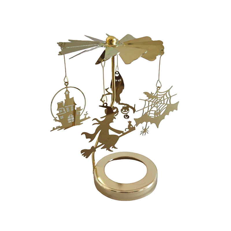 Романтическая ароматическая стеклянная чашка-карусель с оригинальной крышкой, вращающийся подсвечник в виде фонаря.