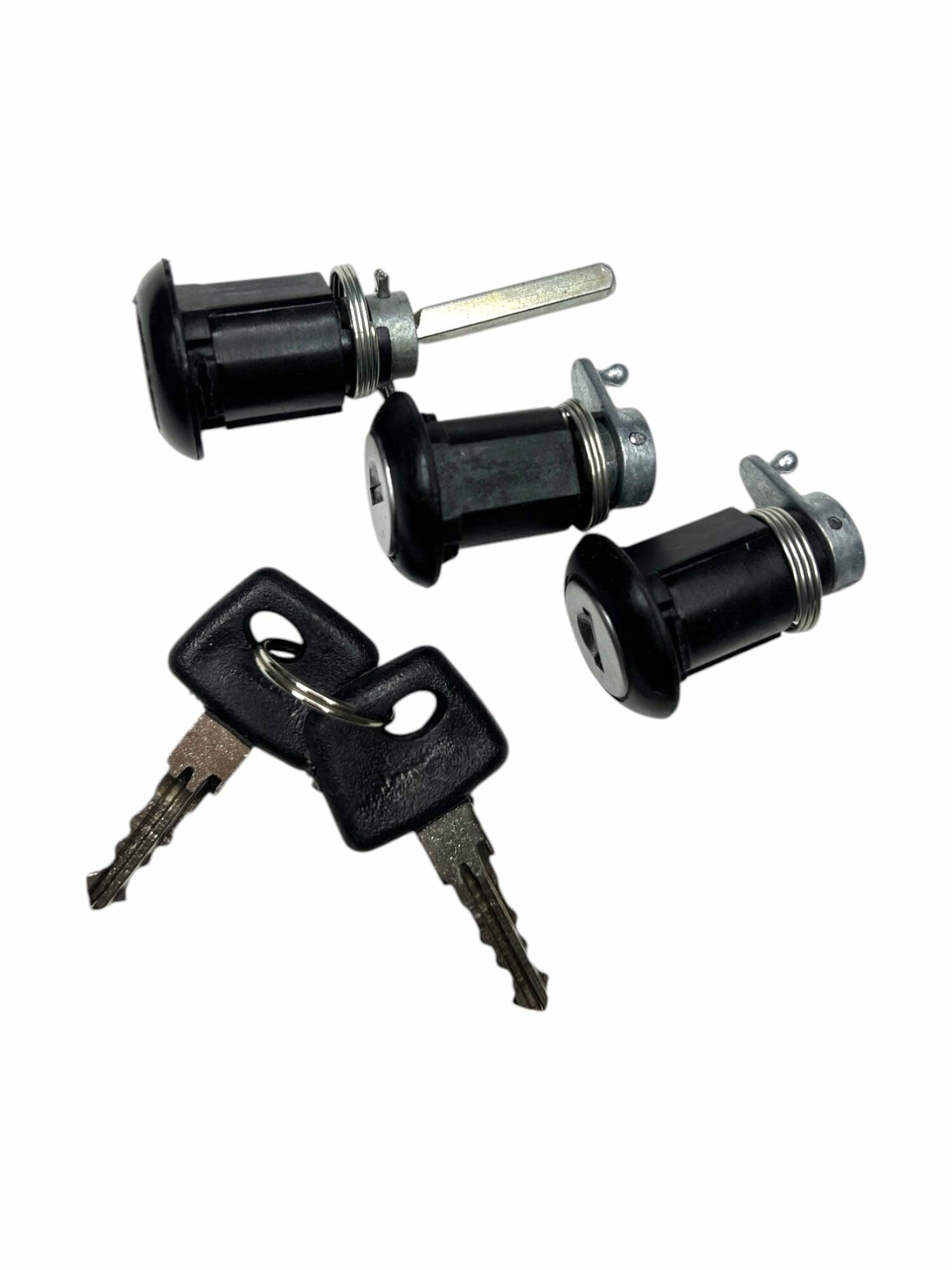 Личинки замка двери Г-ель Бизнес, 3 личинки, 2 ключа, черные