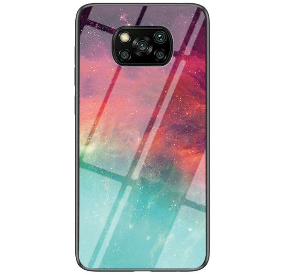 Панель-чехол-накладка для Xiaomi POCO X3 / X3 NFC / X3 Pro из мягкого силикона с красивым расписным 3D рисунком