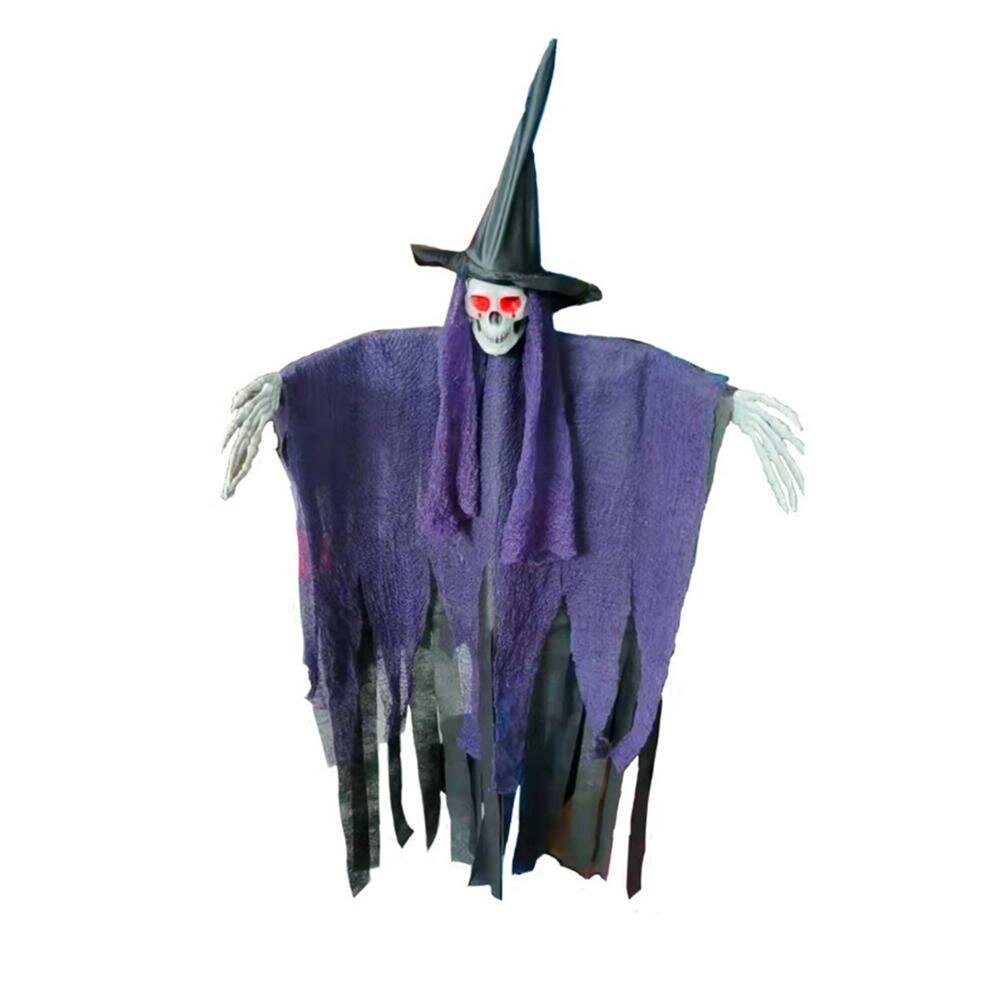 Подвесной светодиодный призрак 3.4 фута: на батарейках АА, декор для Хэллоуина