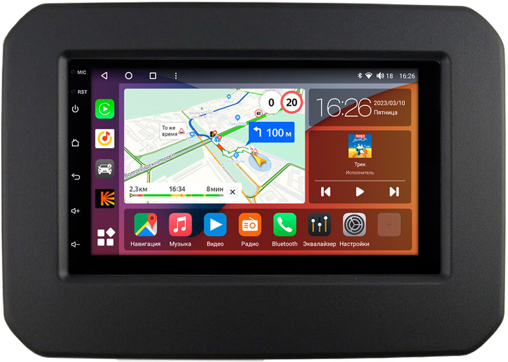 Штатная магнитола Suzuki Ignis 3 2016-2024 Canbox EVO 5821-RP-11-743-417 Android 14 (4G-SIM, 6/128, DSP, QLed, AI, 360)