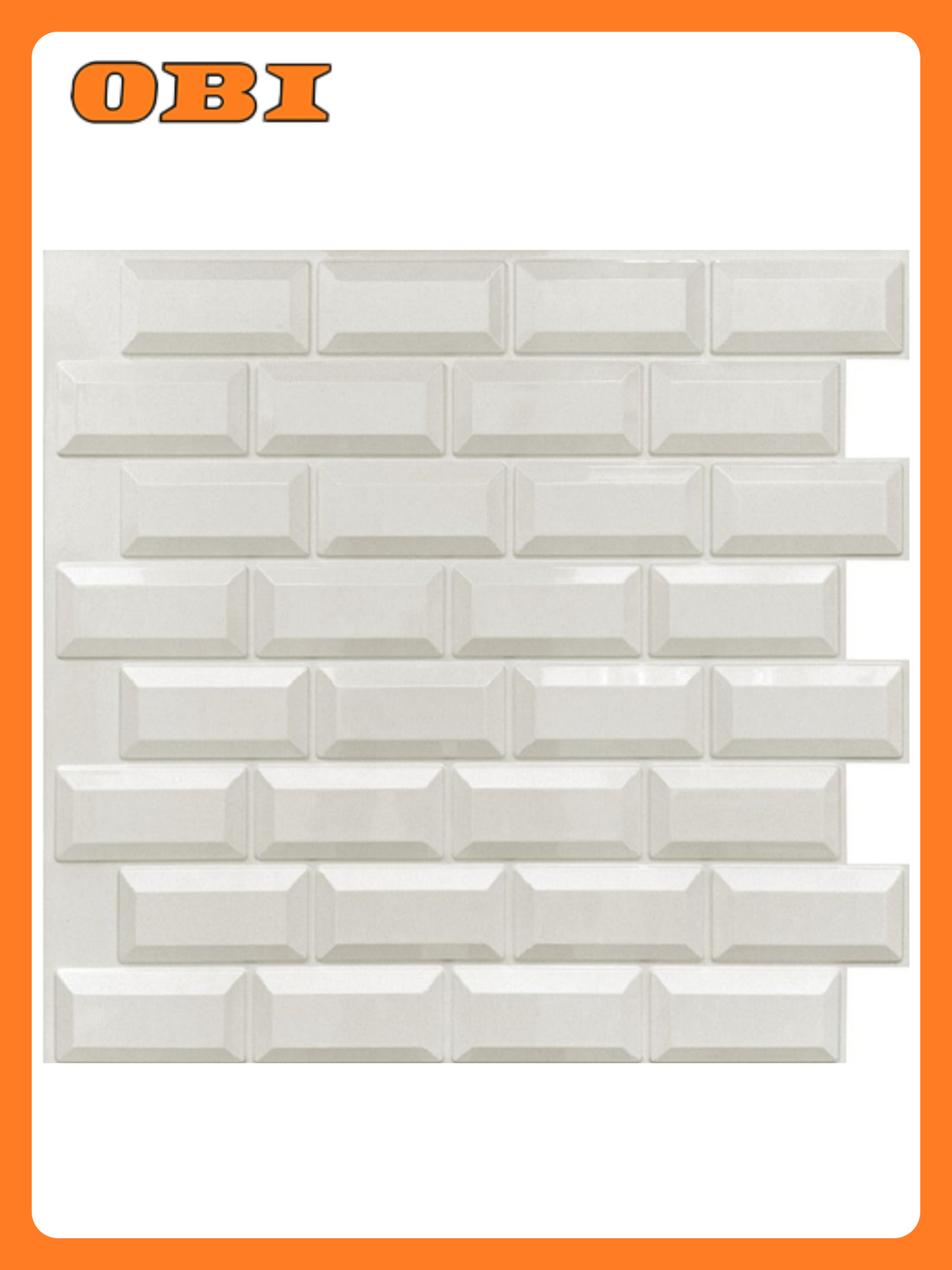 Панели ПВХ Метро, влагостойкие, 595x560x1 мм, рельефные, белые