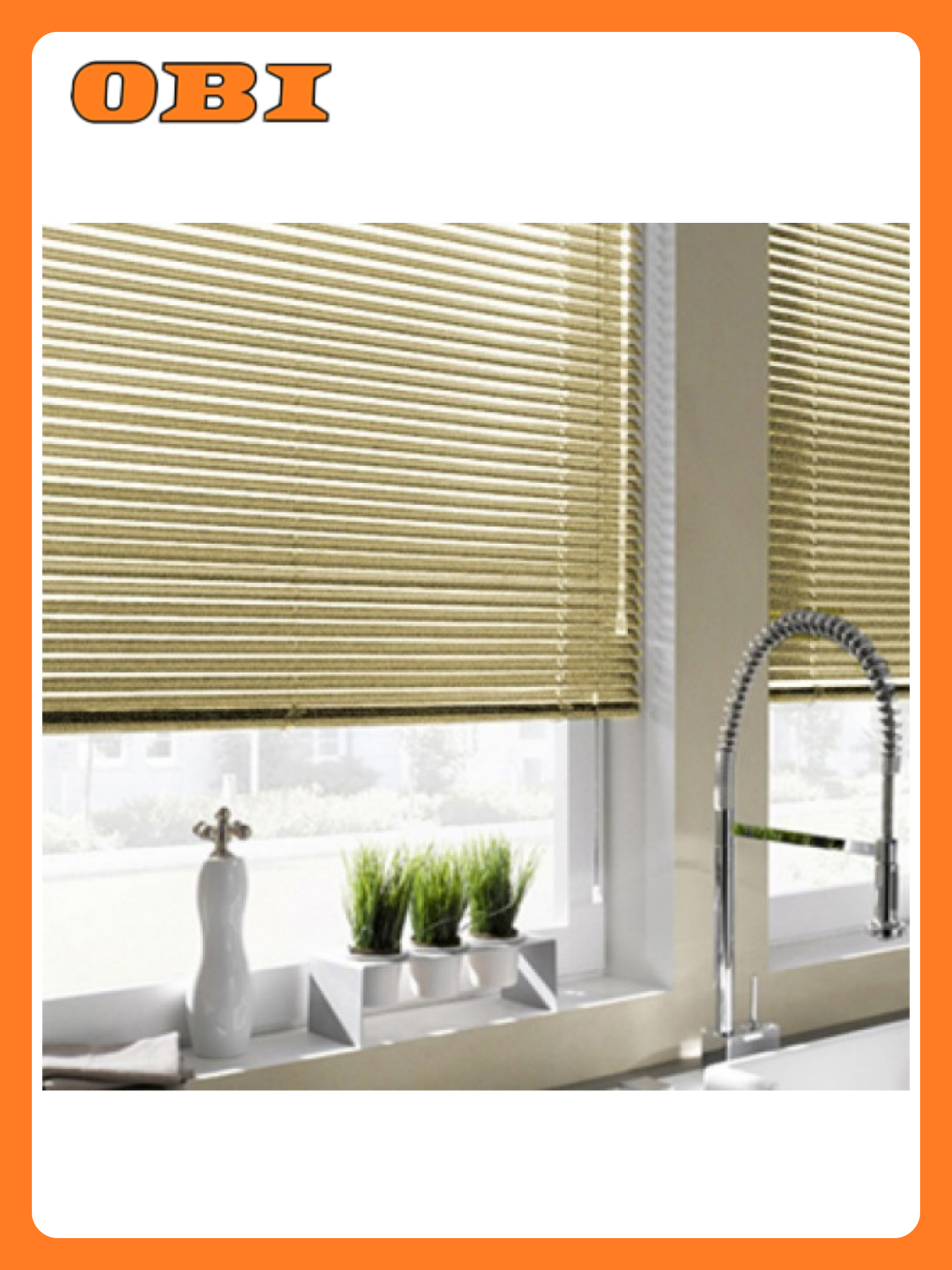 Жалюзи Эскар, горизонтальные, алюминиевые, 100x160 см, золотистые