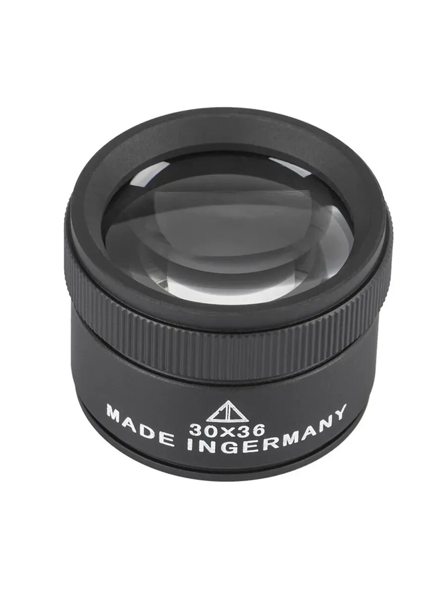 Лупа увеличительная 30x для ювелиров, часов, монет (черная)