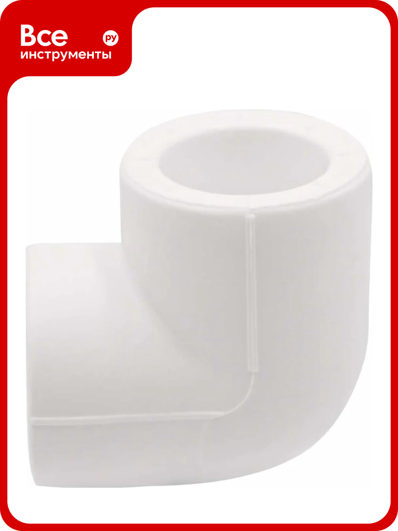 Угольник переходной Millennium 90* 63-25 полипропиленовый ППР для труб, белый 3M12-elb-632590, 63-25 ммтип соединения