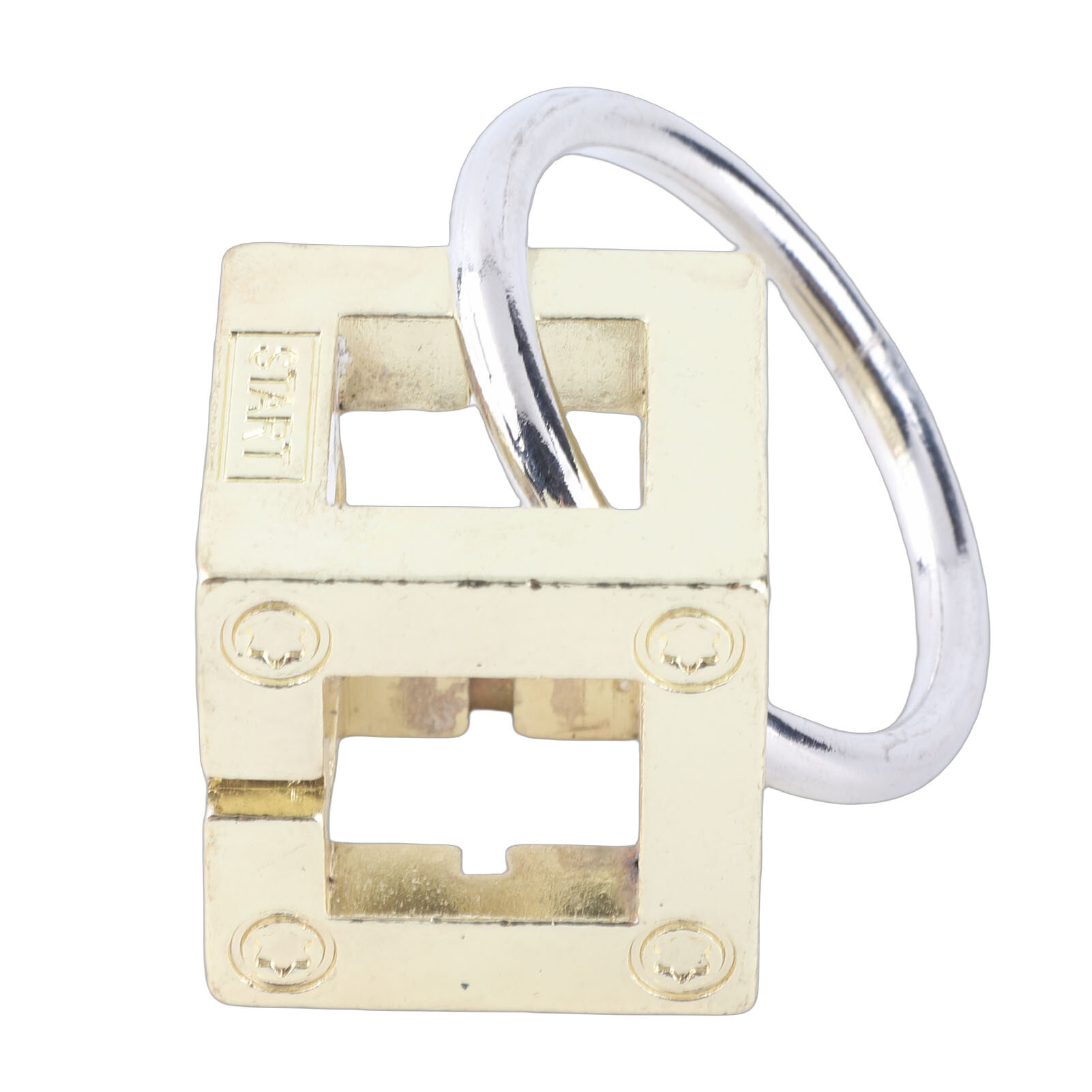 Головоломка-конструктор из сплава, 3D-головоломка, портативная игрушка для развития мозга, подходит для детей и взрослых.