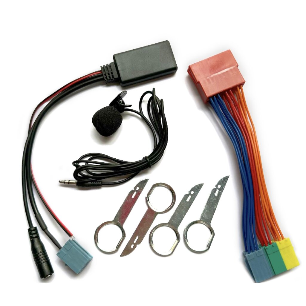 Автомобильный Bluetooth-совместимый 8-Контактный Адаптер Громкой Связи 5.0 AUX с 20-контактным Музыкальным Стереокабелем