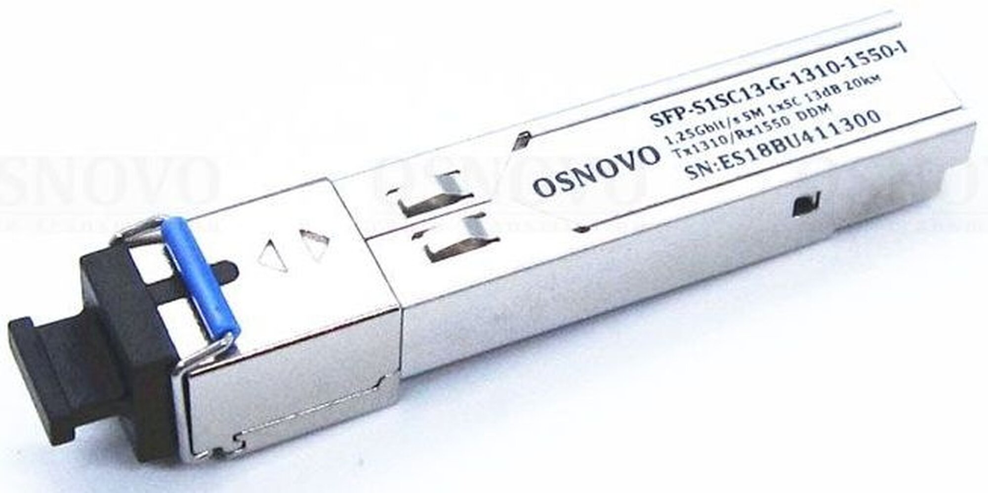 Промышленный SFP-модуль OSNOVO SFP-S1SC13-G-1310-1550-I, для видеокамер, одно волокно Single Mode