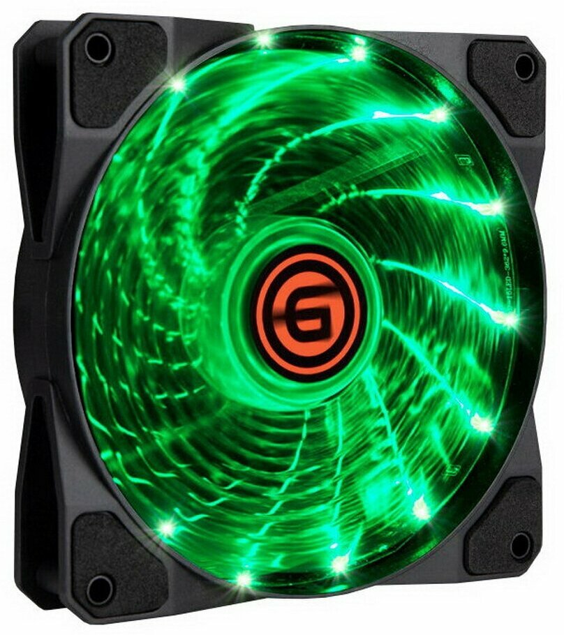 Вентилятор Ginzzu "LED" 12LG15, для корпуса, гидродинамический подшипник