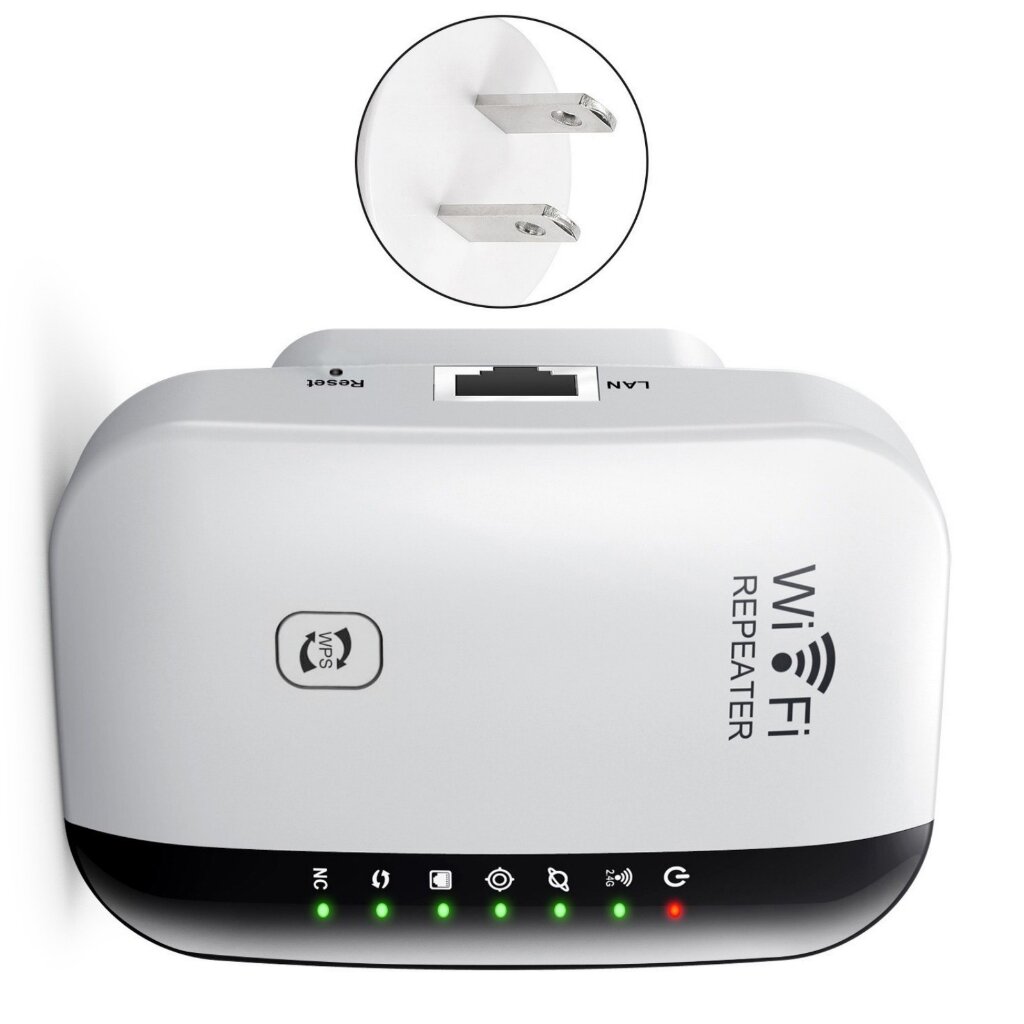 7-ламповый стандартный Wi-Fi ретранслятор США 300-метровый распределительный кабель сетевого усилителя-белый