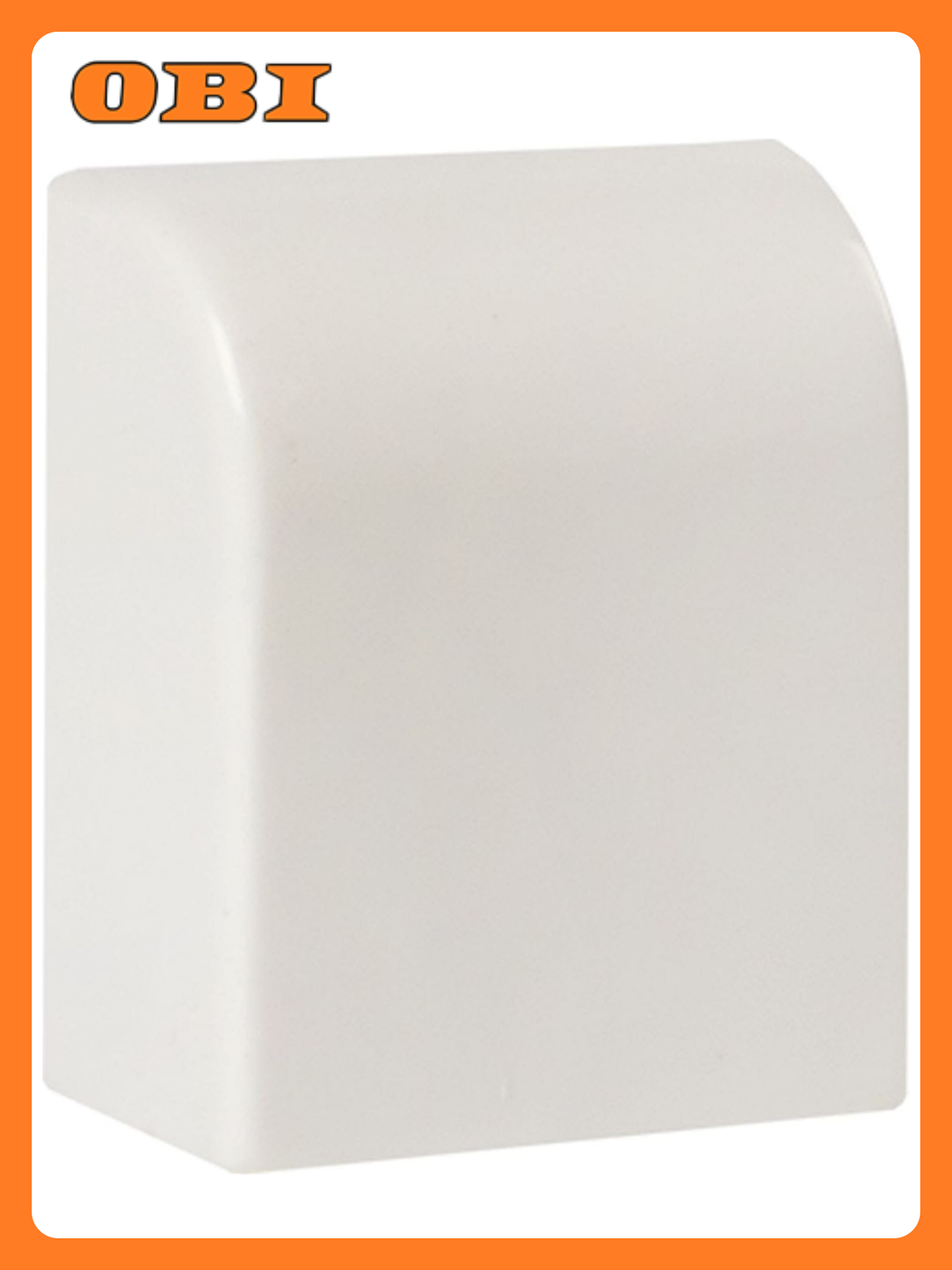 Заглушка EKF PROxima, для настенного канала, пластик, белая, 20x10 мм