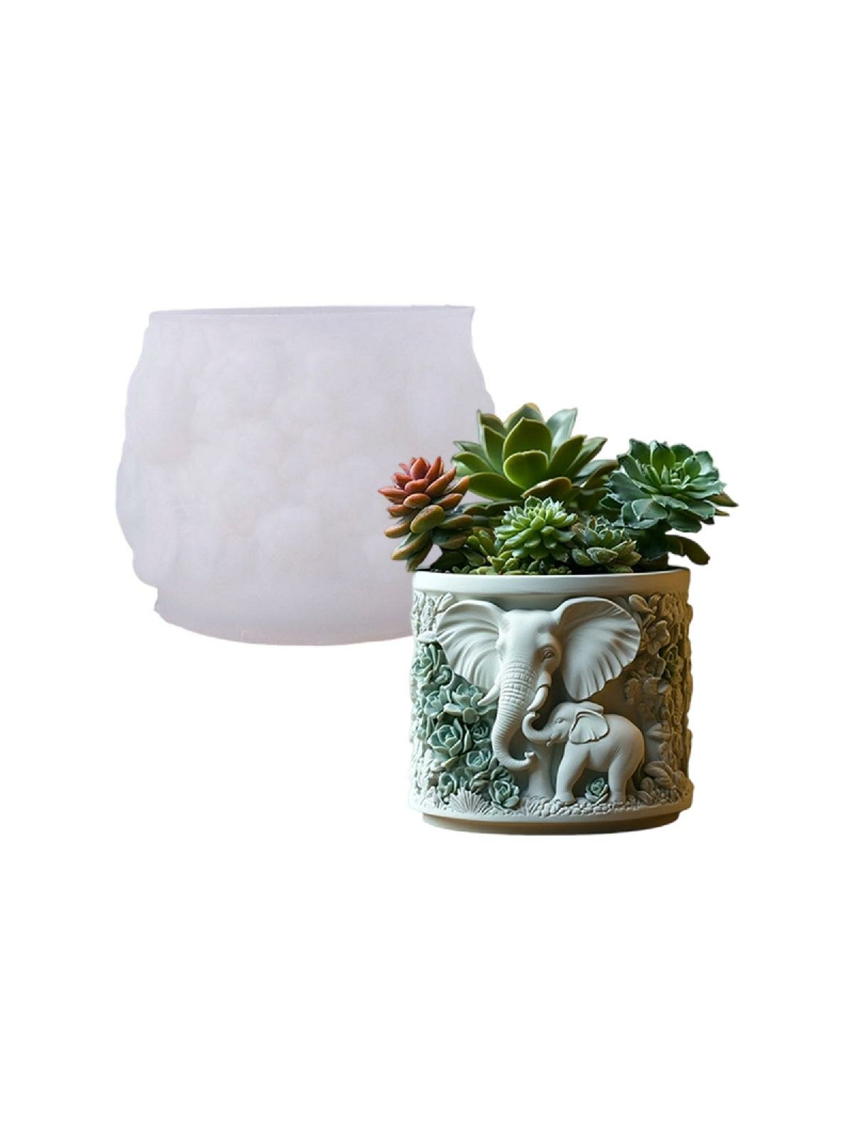 Формы из силиконовой смолы Дизайн плантатора в виде слона Формы для домашнего декора и поделок