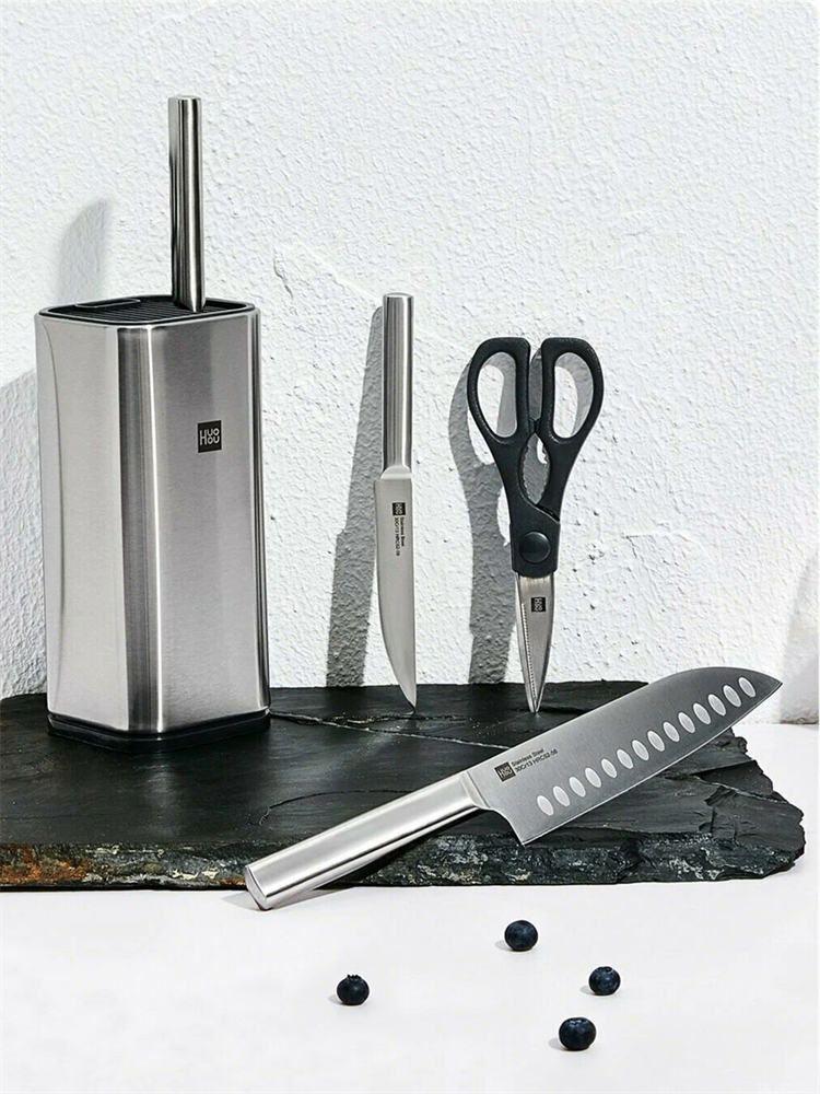 Huohou Набор кухонных ножей c подставкой Huo Hou Stainless steel kitchen Knife set HU0095
