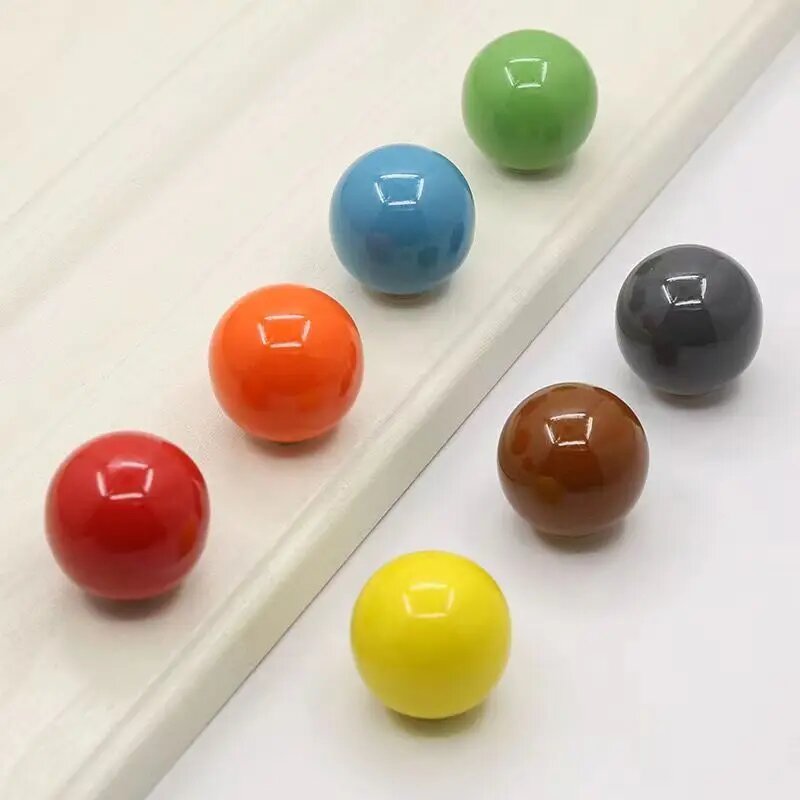 Детские ручки для шкафа акриловые 6 шт. 6pcs random color