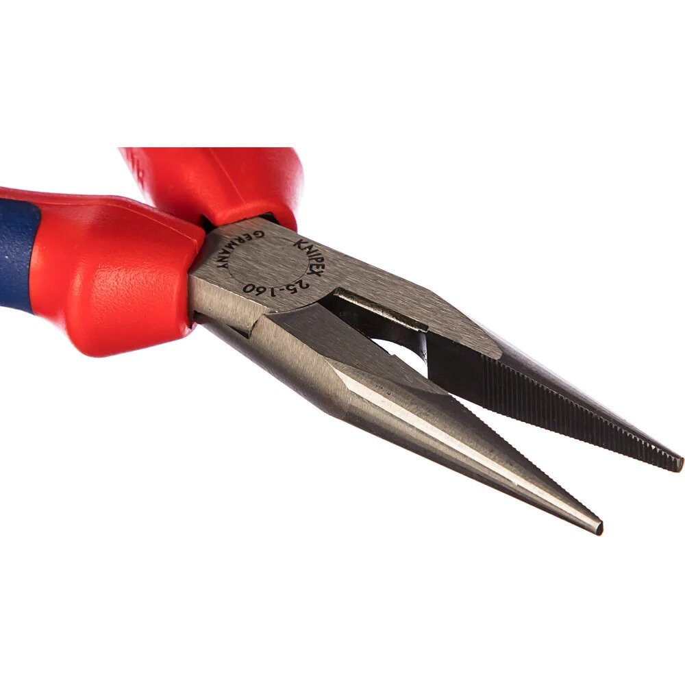 Длинногубцы с резцом KNIPEX KN-2502160 для лучшего удержания из прочной стали, с двухкомпонентными рукоятками — фото 1