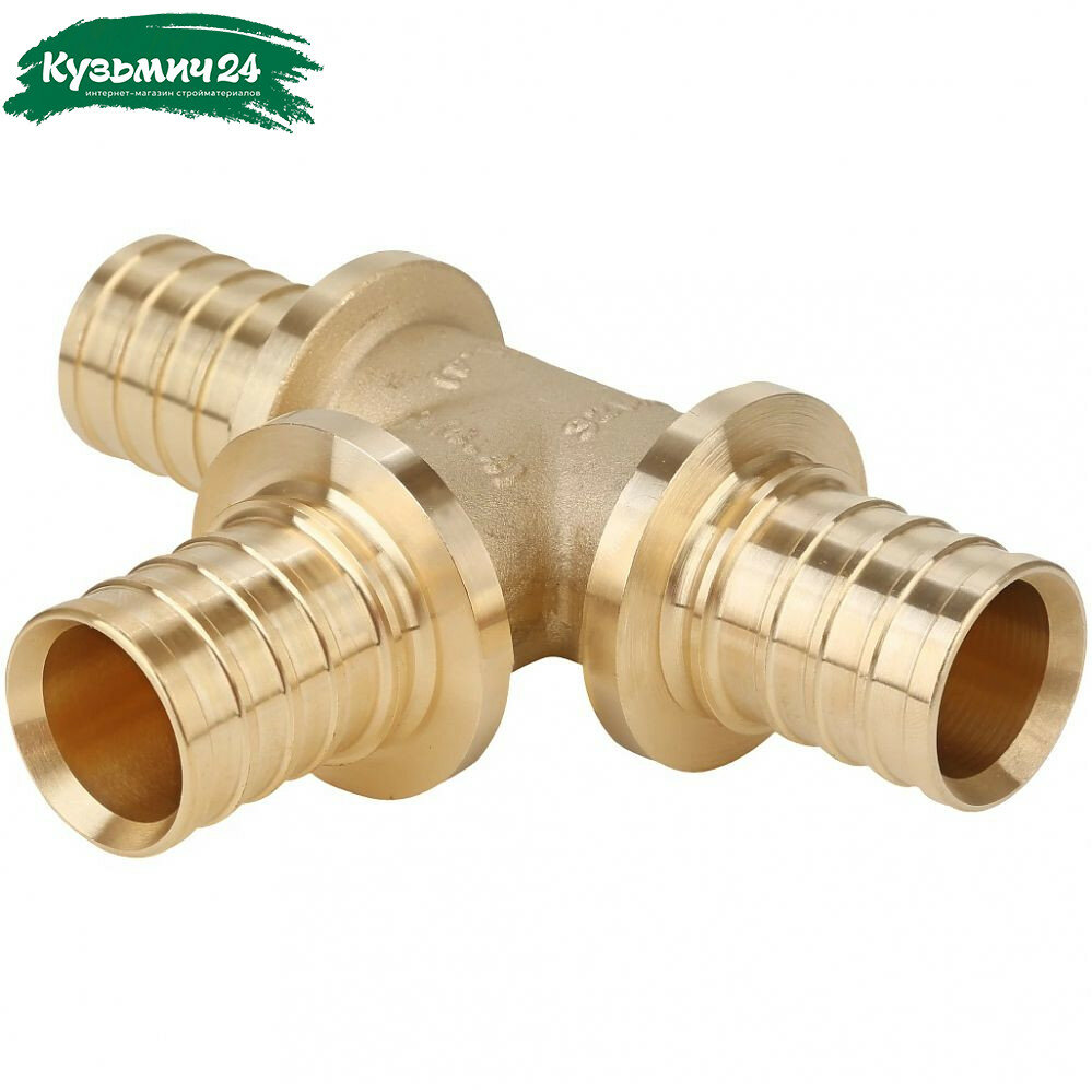Тройник аксиальный Gappo G1304.2525, 25х25х25 мм, равнопроходной, латунь