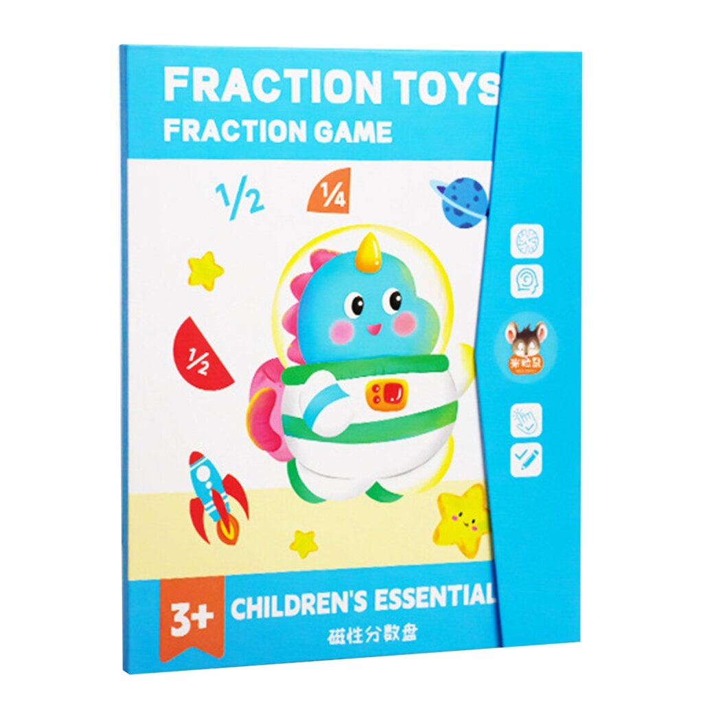 Обучающая игра-головоломка с манипуляциями с дробями Магнитные диски для школы