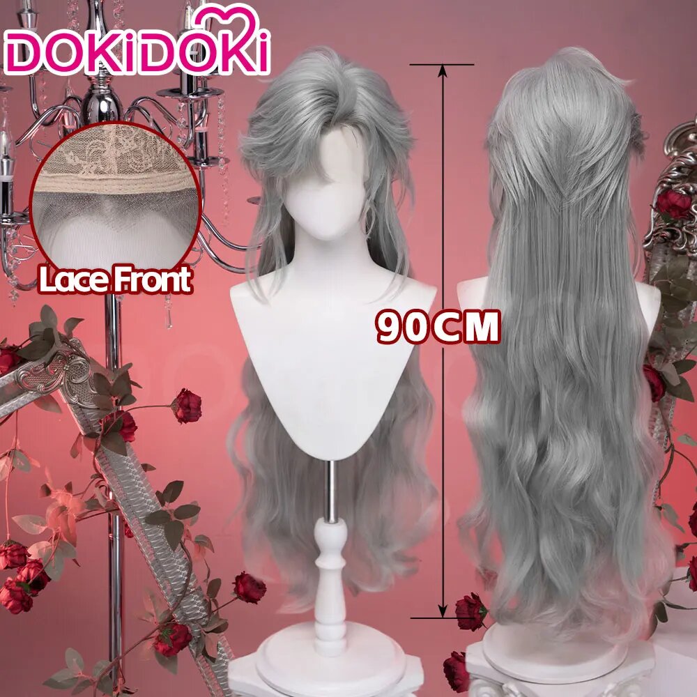 Парик Sylus Lace Wig серебристый для косплея Love and Deepspace