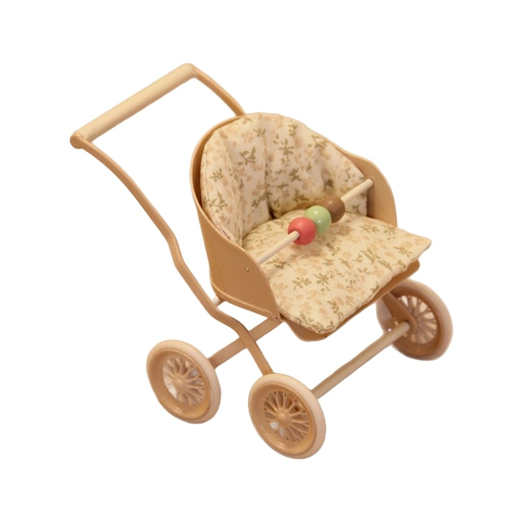 Миниатюрная Кукольная Коляска с Подвижным Колесом Имитирующая Модель Балдахина Фигурка