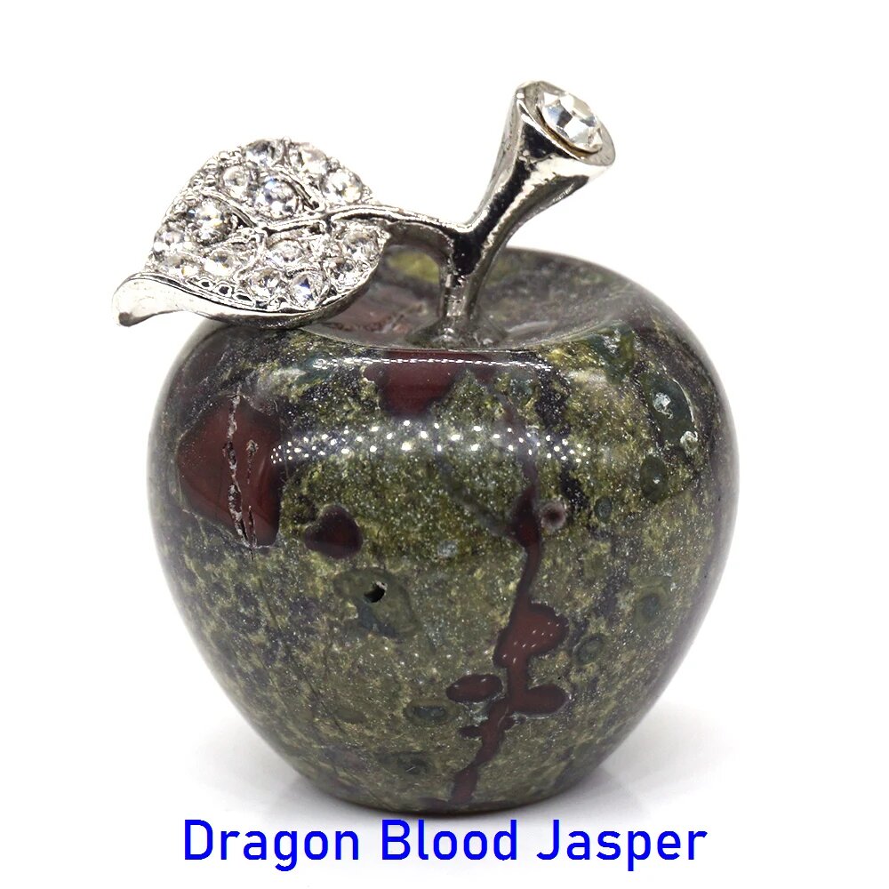Статуя яблока из камня 30 мм 1 PCS, Dragon Blood Jasper