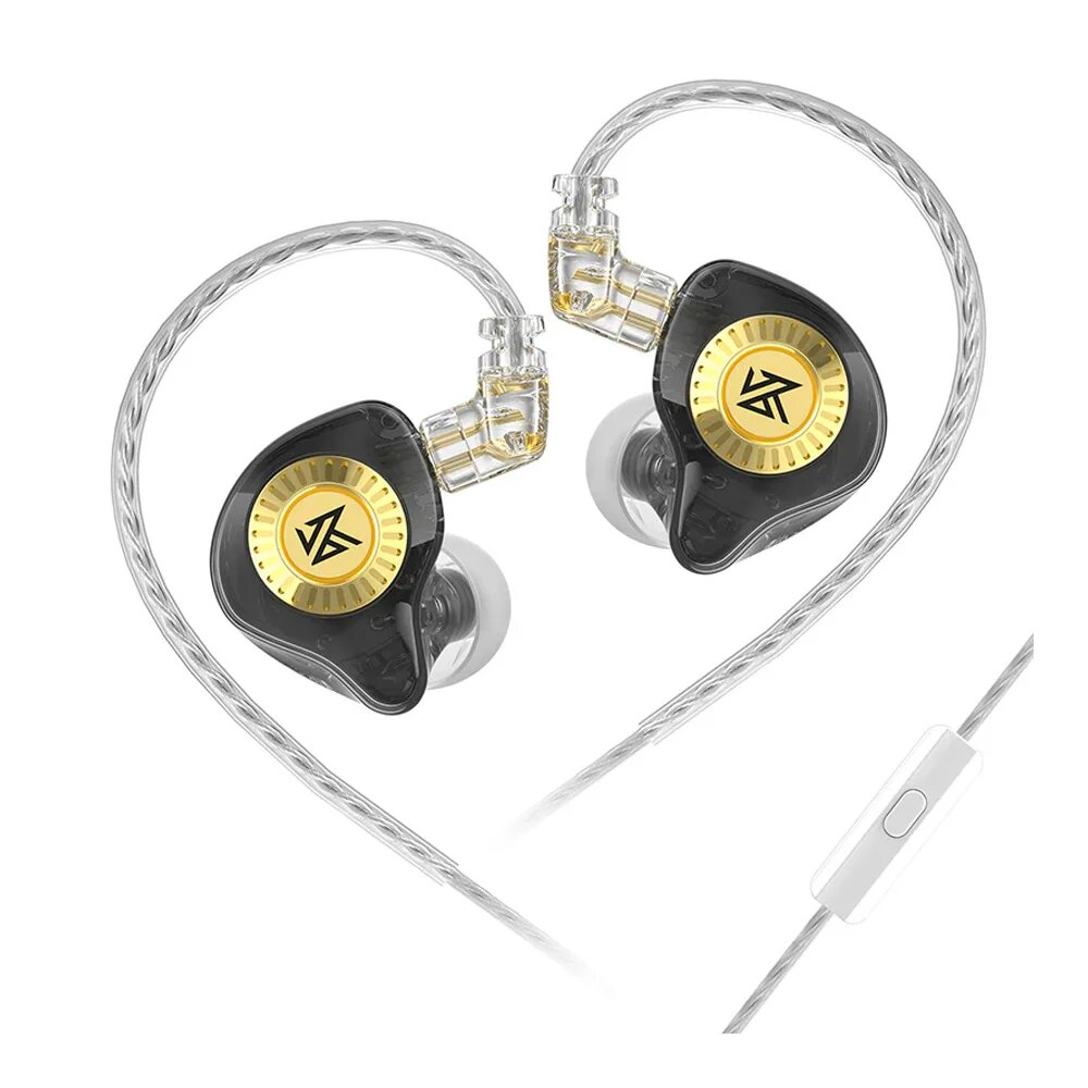Наушники KZ EDX ULTRA with Mic, проводные, внутриканальные, с динамическим драйвером, black