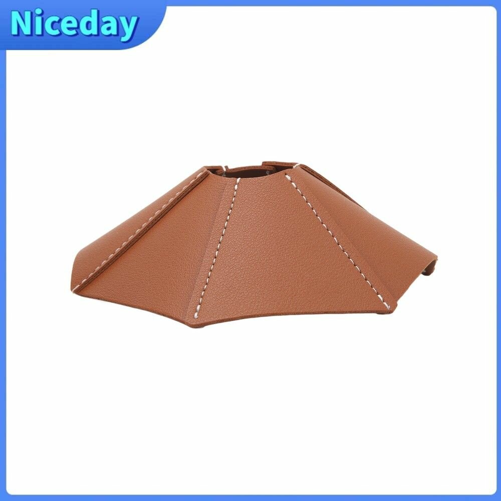 Абажур, кожаный, коричневый, ретро дизайн