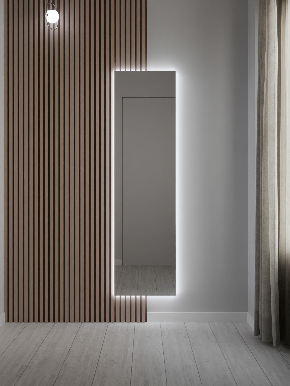 Зеркало 160х40 см CLOUD MIRROR настенное без рамы интерьерное с подсветкой Свет: Холодный белый 6000К