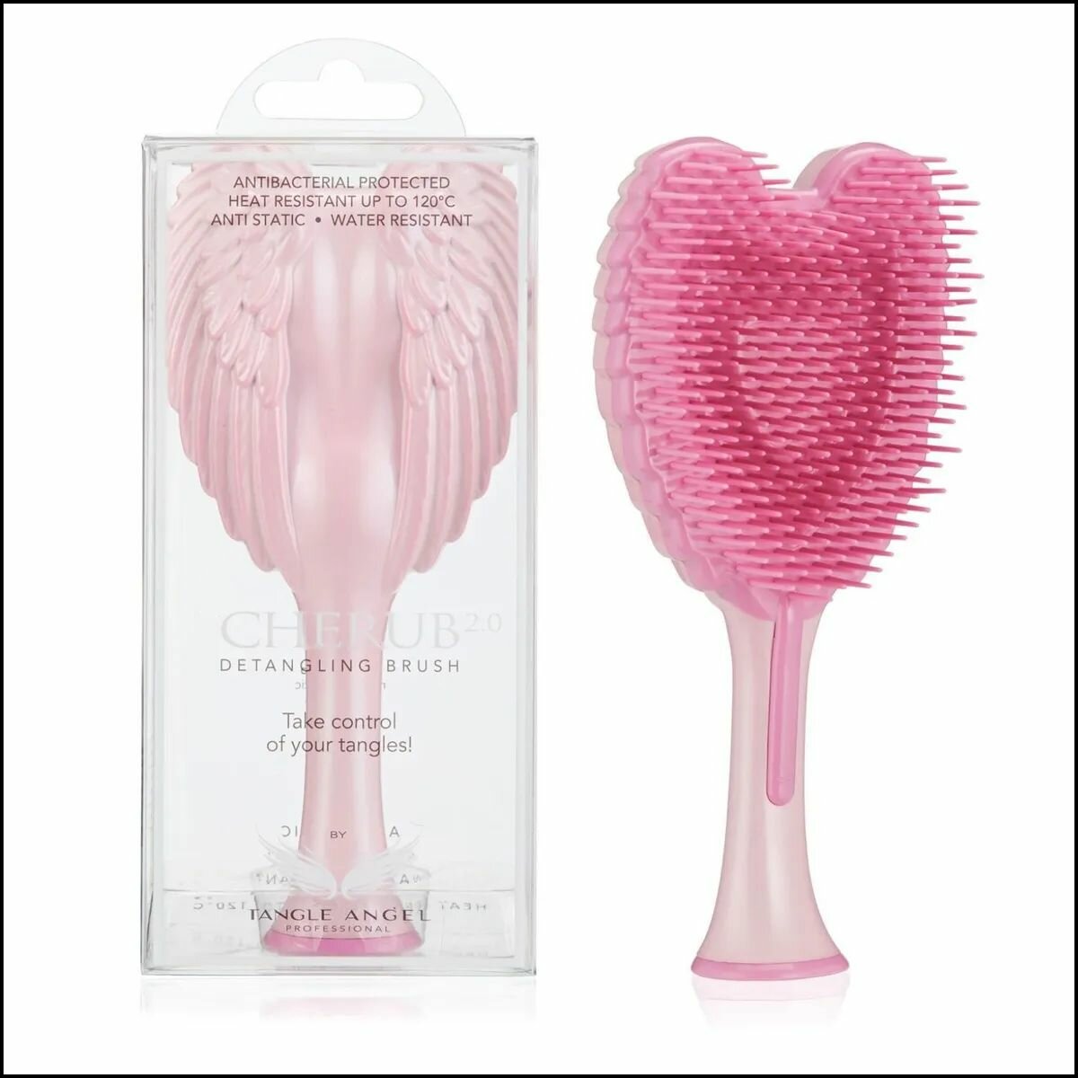Массажная детская расческа для волос Tangle Angel Cherub 2.0 Gloss Pink