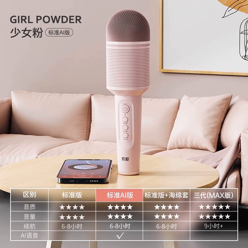 Микрофон и динамик Sony Ericsson MC8, интегрированный беспроводной Bluetooth-микрофон для телевизора, детского пения, универсального мобильного телефона, домашнего караоке