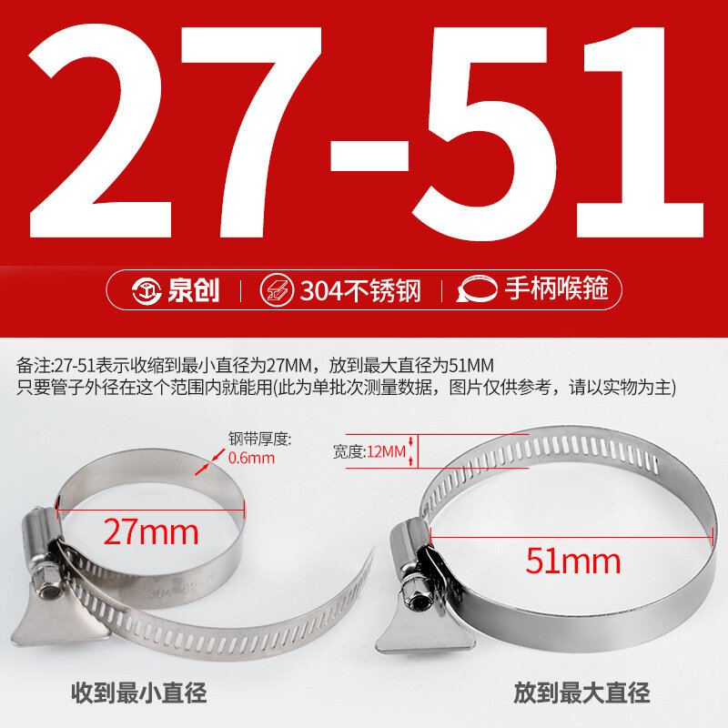 Ручка из нержавеющей стали горловая обруча обруч обруч карточка ручная обручка обручная труба обручная зажим для