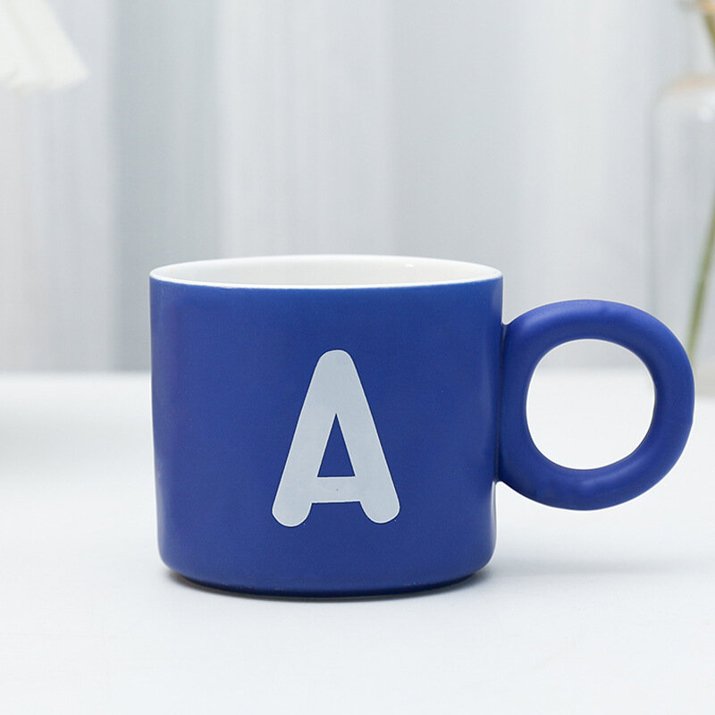 Croin синяя креативная керамическая кружка большой емкости Персонализированная чашка фамилии офисная пара чашка для