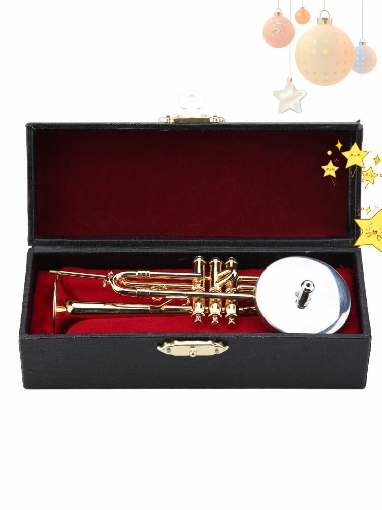 12 см, медная позолоченная модель трубы для западного музыкального инструмента