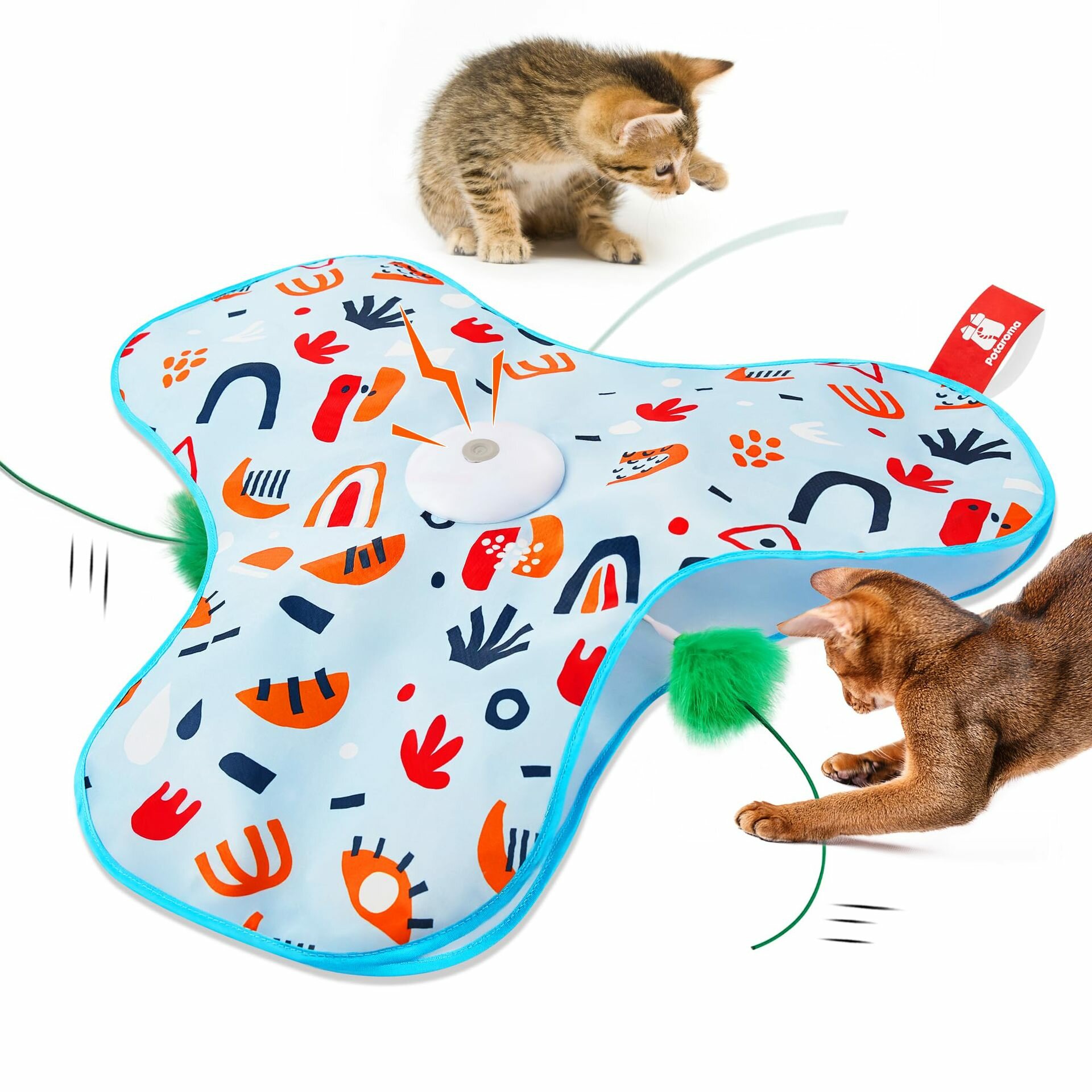 Игрушка для кошек, котов и котят интерактивный игровой коврик "Прятки" на батарейках, 3 режима работы