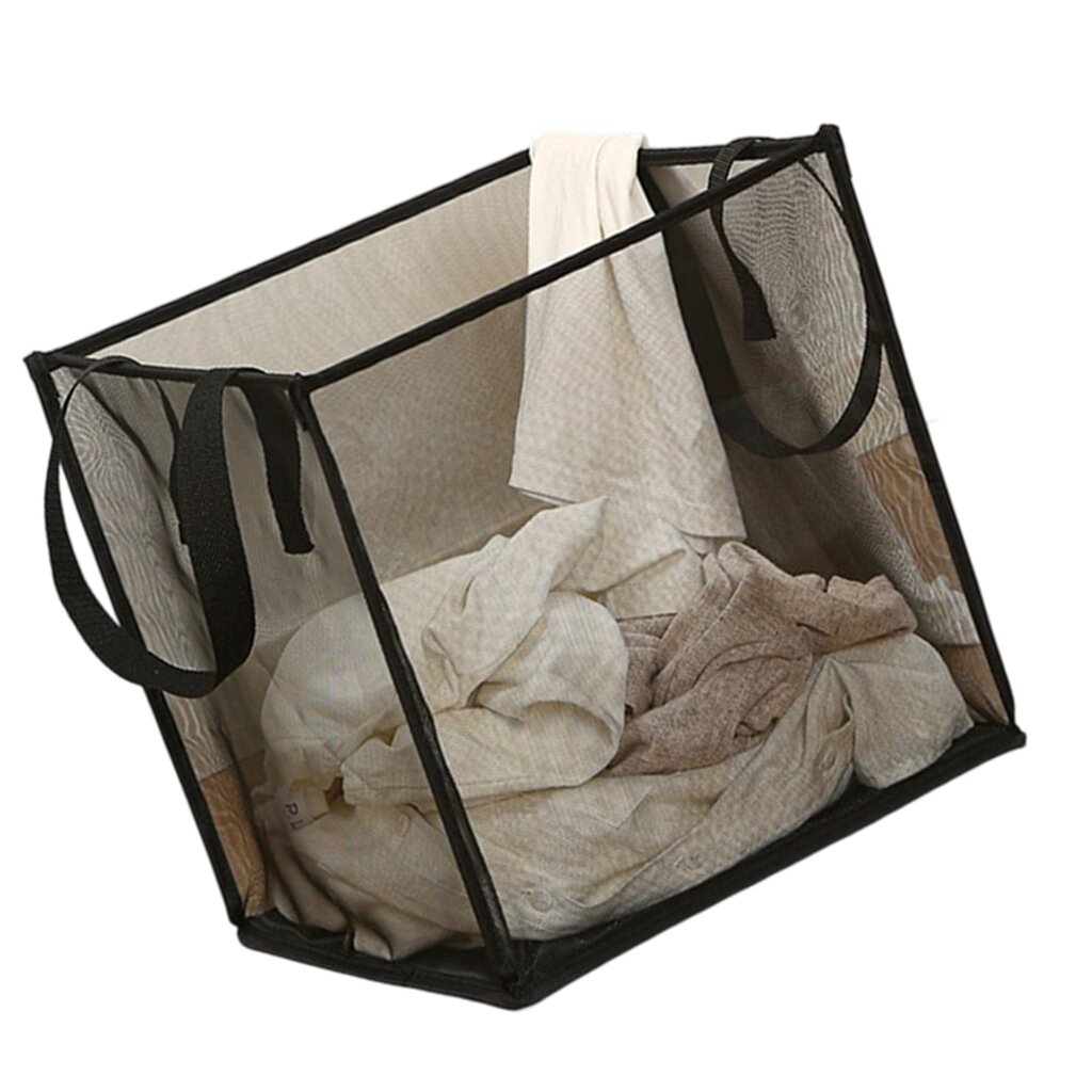 Квадратная корзина для грязного белья складной туалет для грязного белья в ванной комнате синий-черный-однослойный