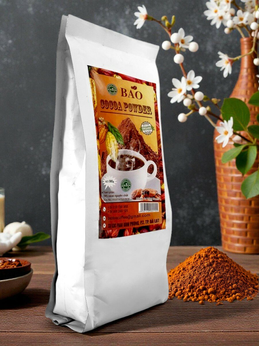 BAO - Какао-порошок 100%, 500 г/ Сocoa powder 500g (зип-пакет)
