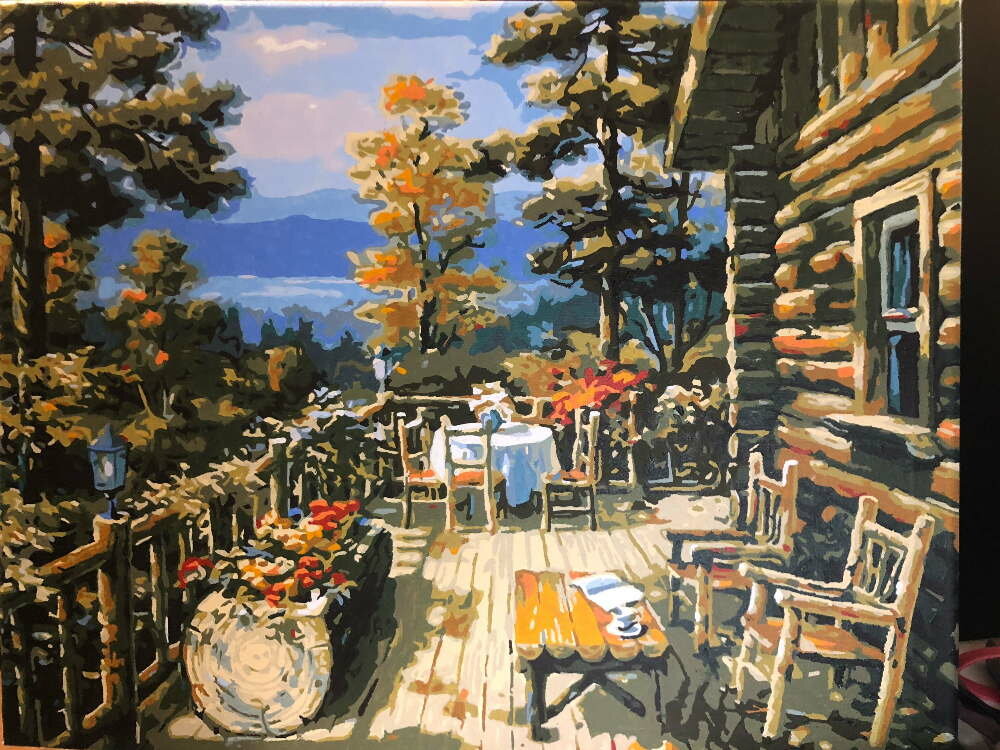 Картина по номерам Шале Роспись по холсту 40х50 см BFB0068 с 8 лет