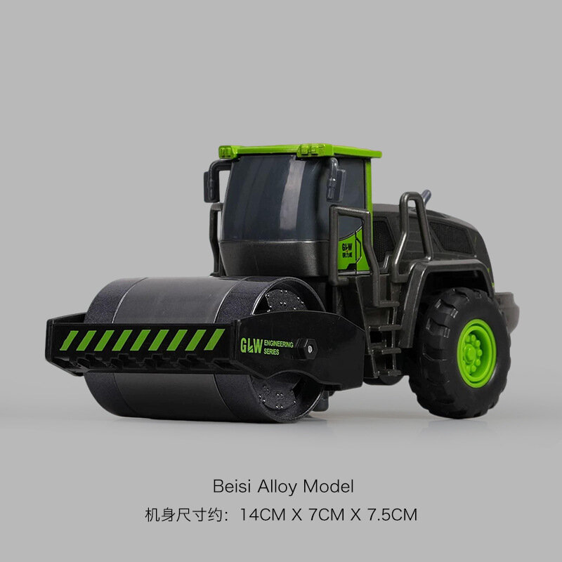 Модель инерционного сплава для строительной техники: погрузчик, бульдозер, дорожный каток, игрушка для мальчиков, подарок на день рождения.