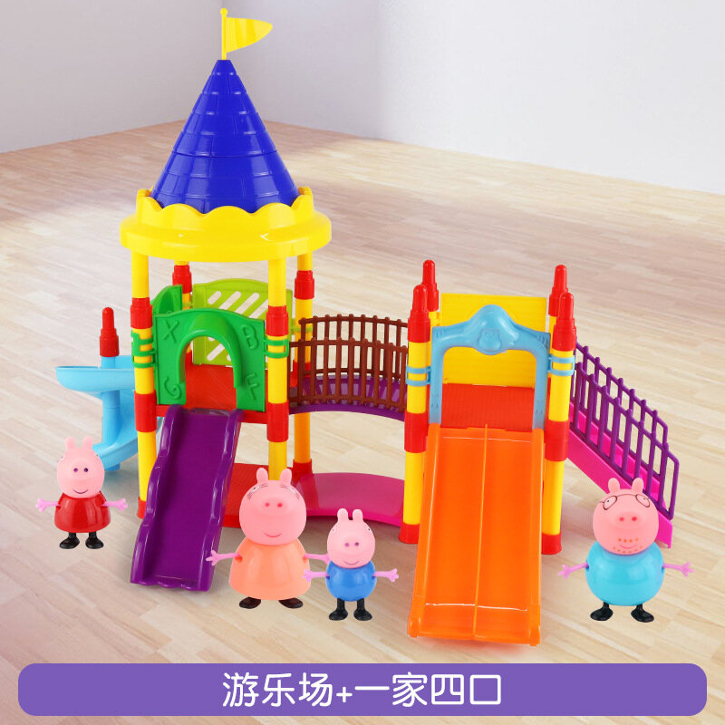 Игрушечный домик Свинки Пеппы, семья из четырех человек, 3 Пеппы, Джордж, 6 лет, кукольный домик, подарок для мальчиков и девочек, декор