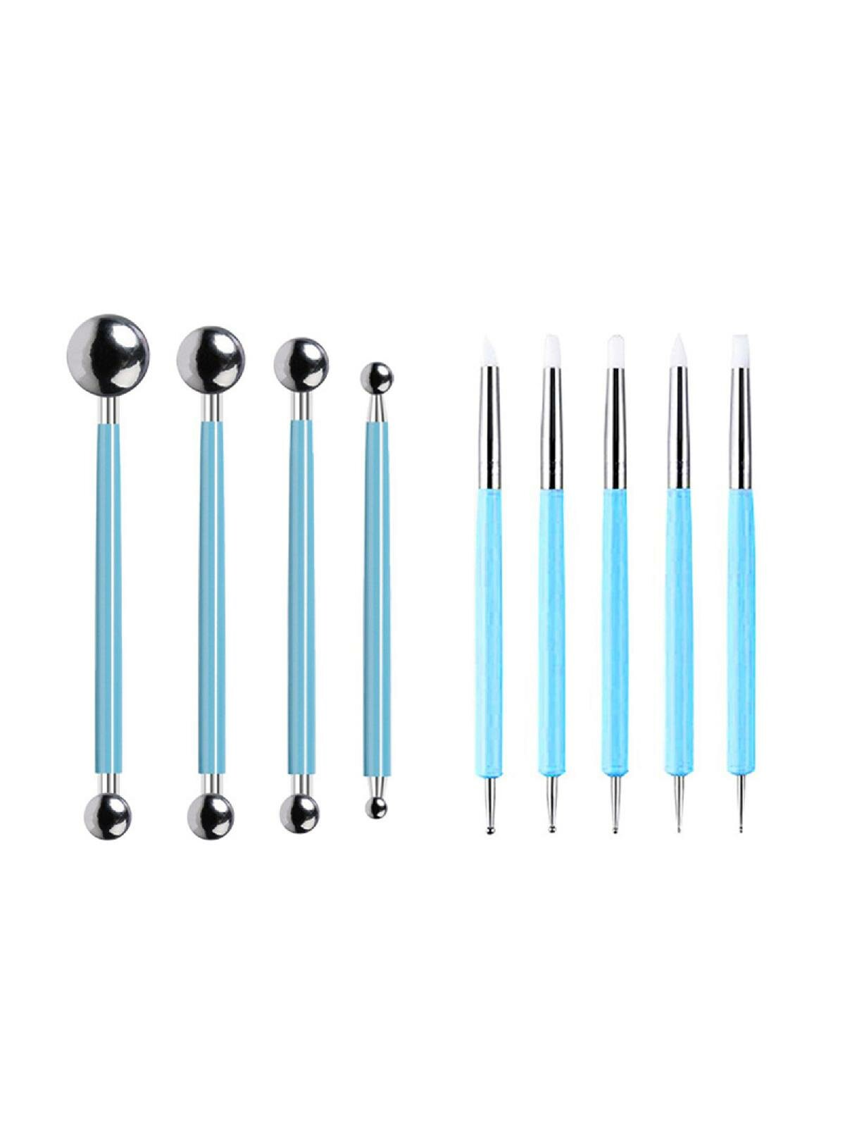 Набор из 9шт глиняной ручки для разметки и текстурирования Двухсторонний Инструмент для гравировки