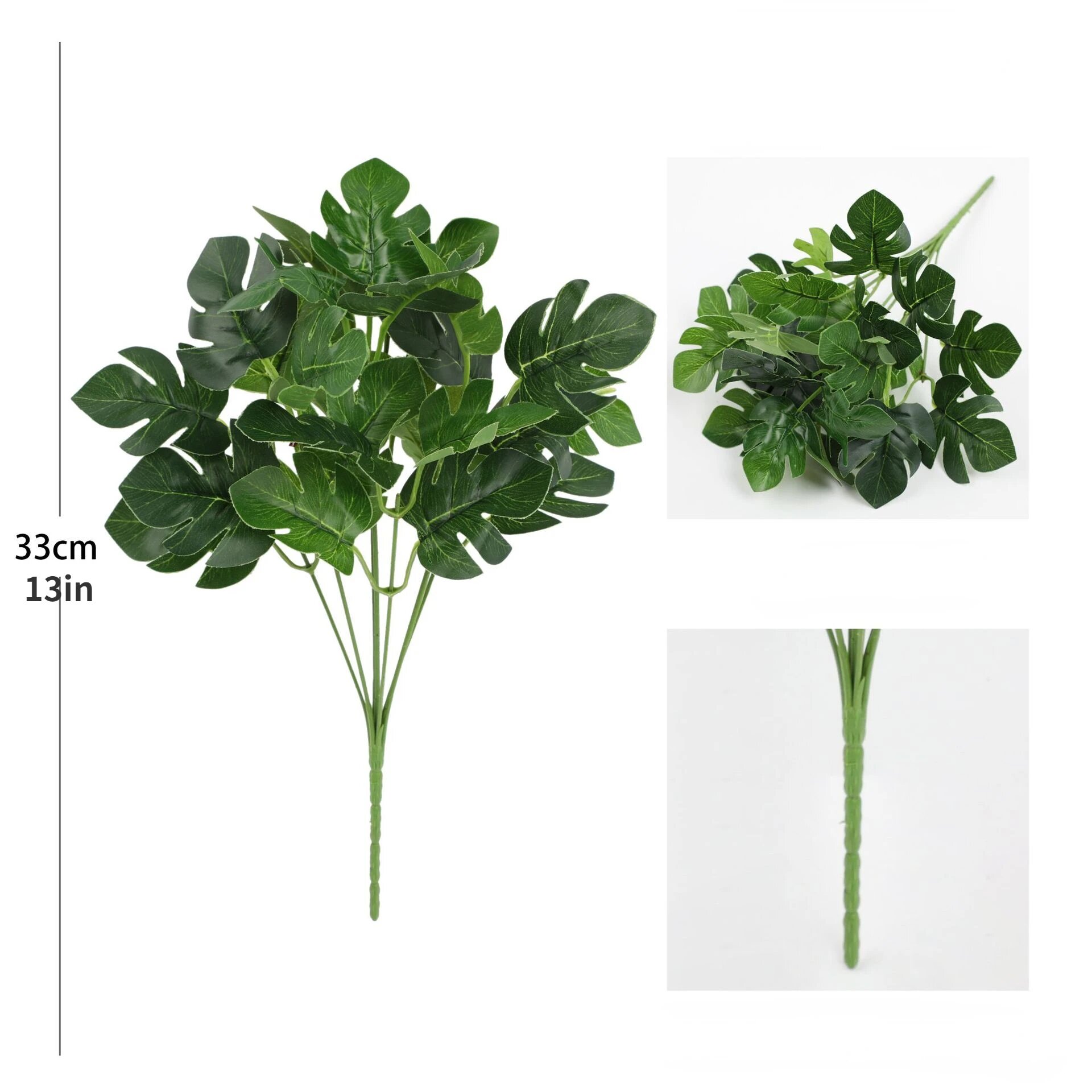 Искусственные листья Monstera, 33см, Цвет: A15