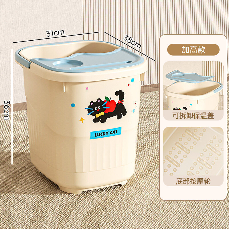 Переносной ванночка для ног, ведро для домашнего использования, глубокое ведро для ног до колена, ванночка для здоровья ног, ведро для мытья ног с крышкой для общежития