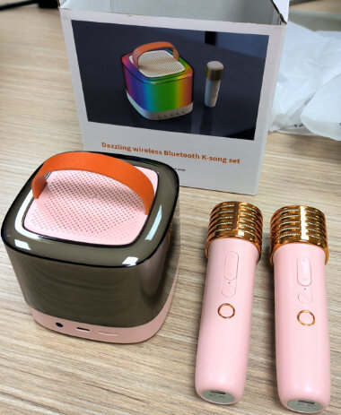 ⭐Новая портативная Bluetooth-колонка для улицы, беспроводная караоке с микрофоном для домашнего KTV⭐