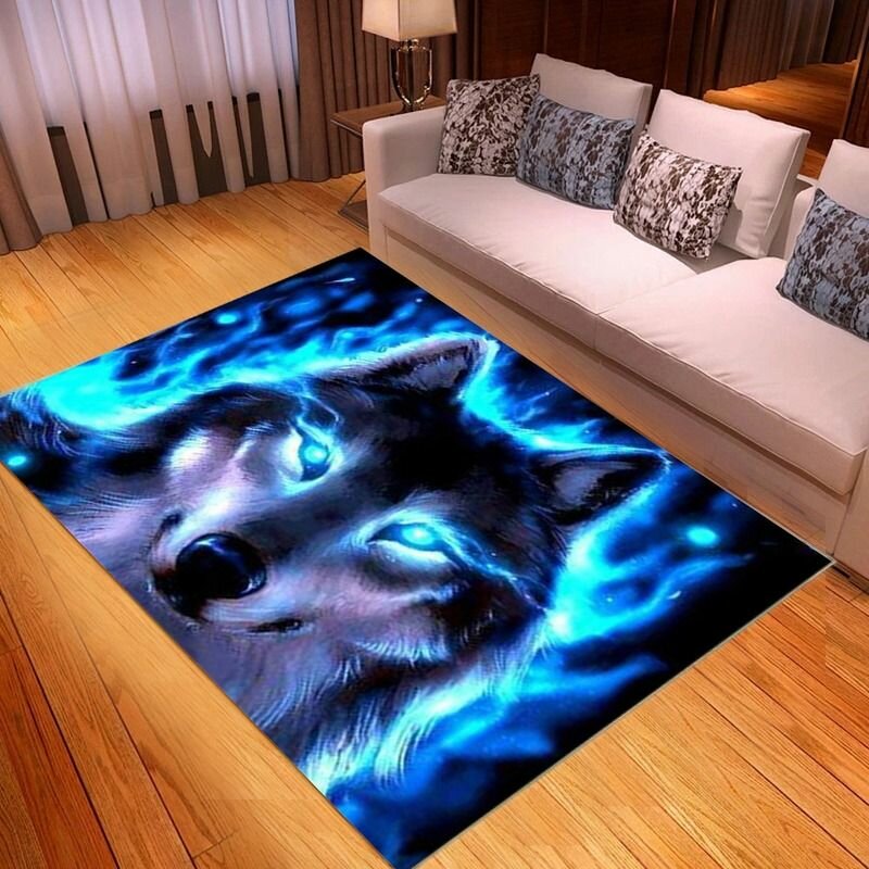 Коврик для домашнего декора с рисунком волка