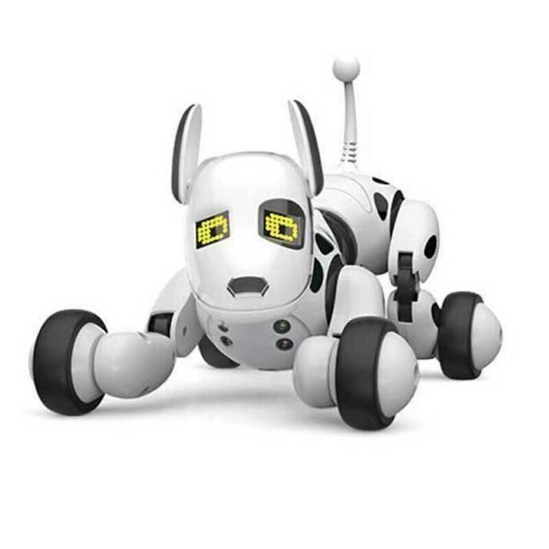 Интеллектуальный RC робот собака 2.4G беспроводная детская игрушка программирование голос танец рассказ истории интеллектуальный индукционный робот собака электронный домашний животный (белый)