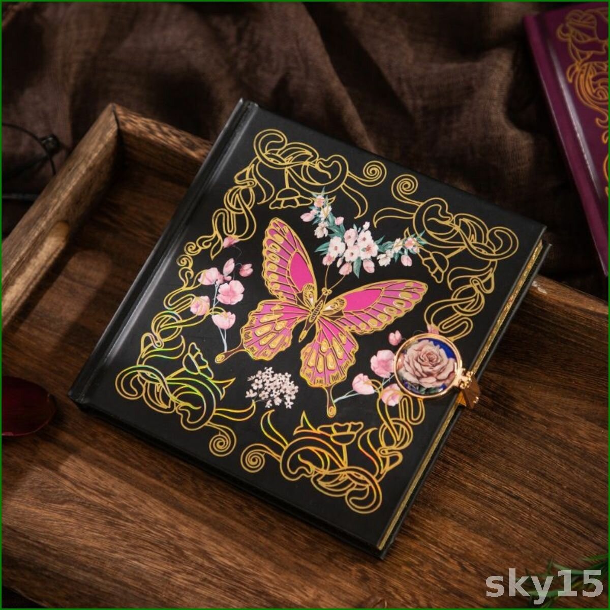 Блокнот, Mr.paper, 128 листов/блок, в винтажном готическом стиле, с цветочным и бабочковым дизайном, с красивой обложкой, цветные страницы, высококачественная печать