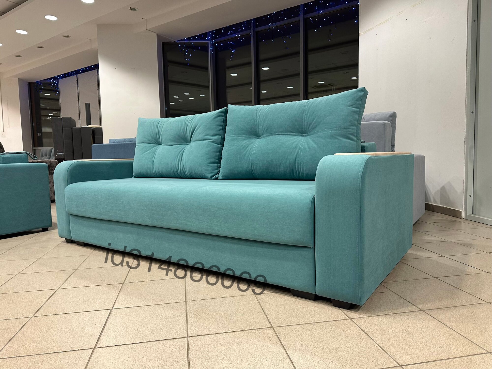 Диван кровать Олимп бирюзовый