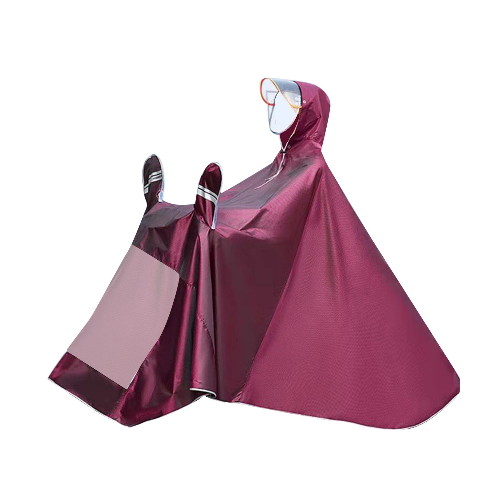 Мотоциклетный Дождевик Велосипедное Дождевое Пончо Водонепроницаемые Накидки для Скутеров для Мужчин WomenOxford со Светоотражателем Jujube Red 3XL Утолщаются